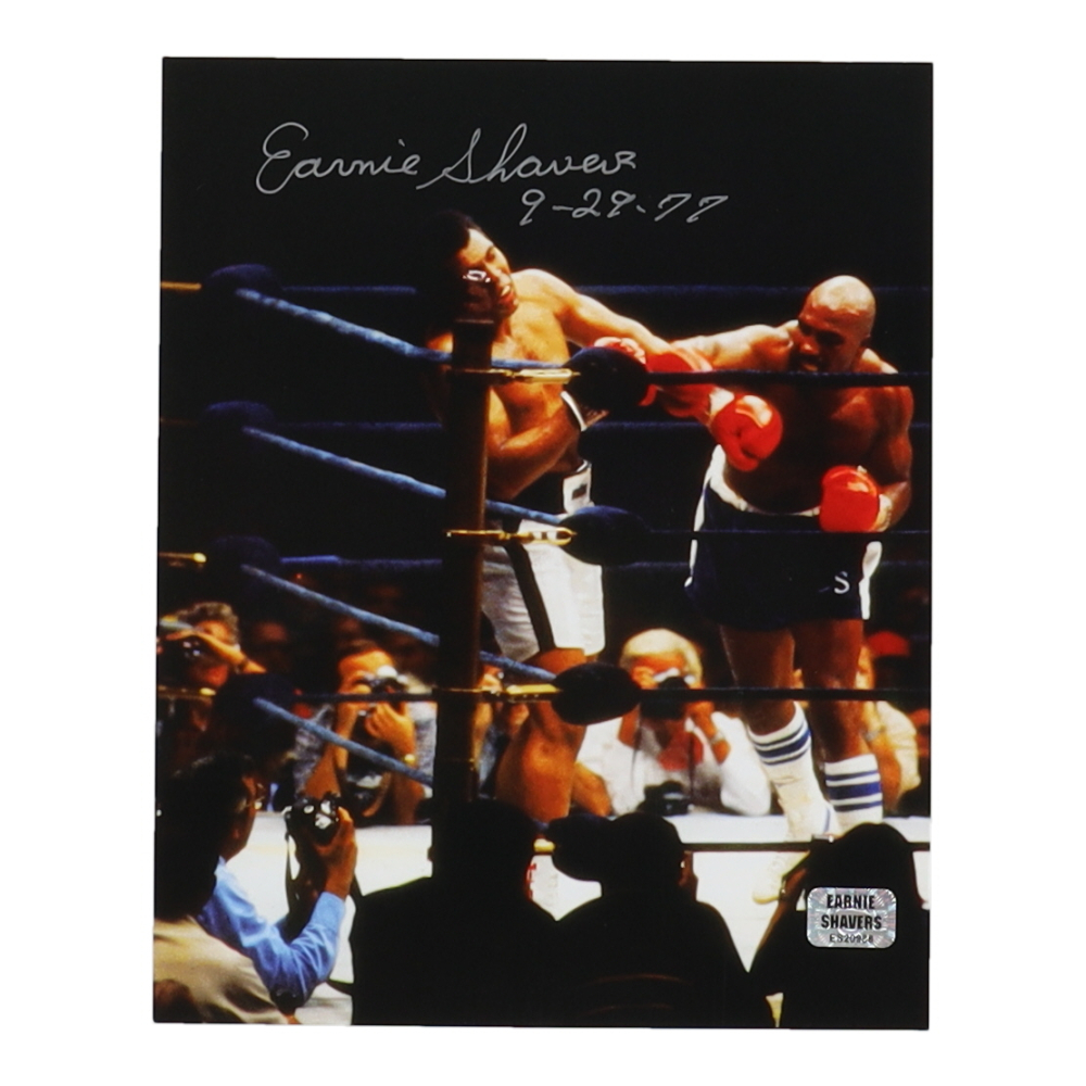 Earnie Shavers Signed 8x10 Photo Inscribed "9-29-77" (Shavers ...