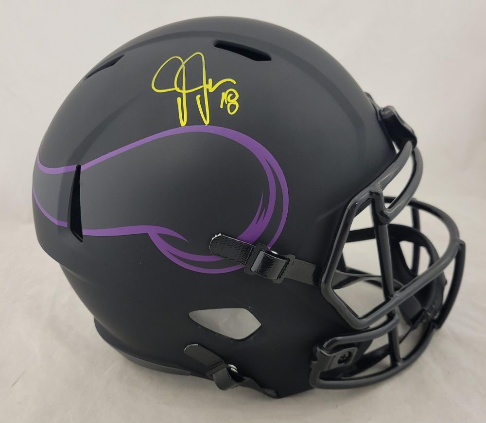 Justin Jefferson Signed Vikings Full-Size Eclipse Alternate Speed ...