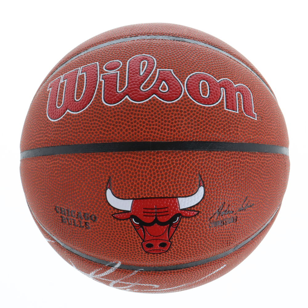 Dennis Rodman Signed Bulls Logo NBA Basketball (Schwartz) | Pristine ...