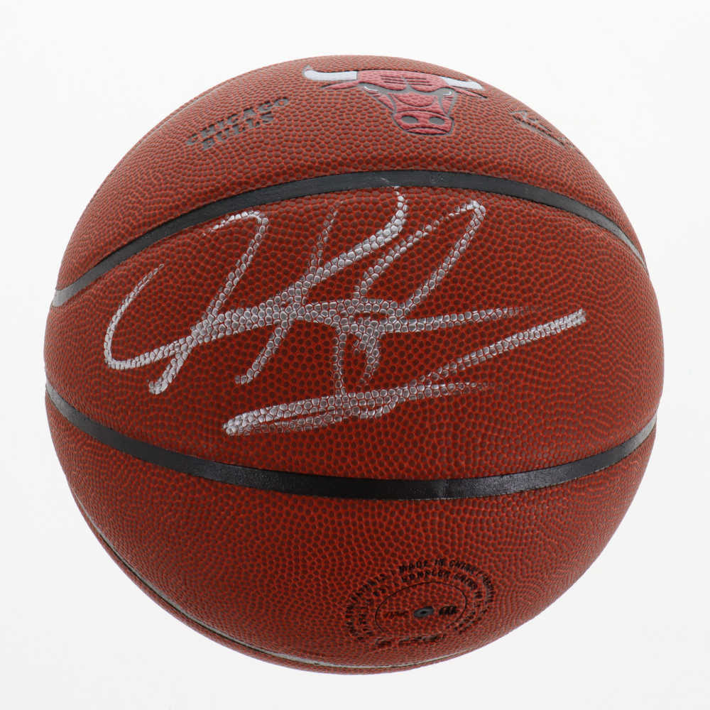 Dennis Rodman Signed Bulls Logo NBA Basketball (Schwartz) | Pristine Auction