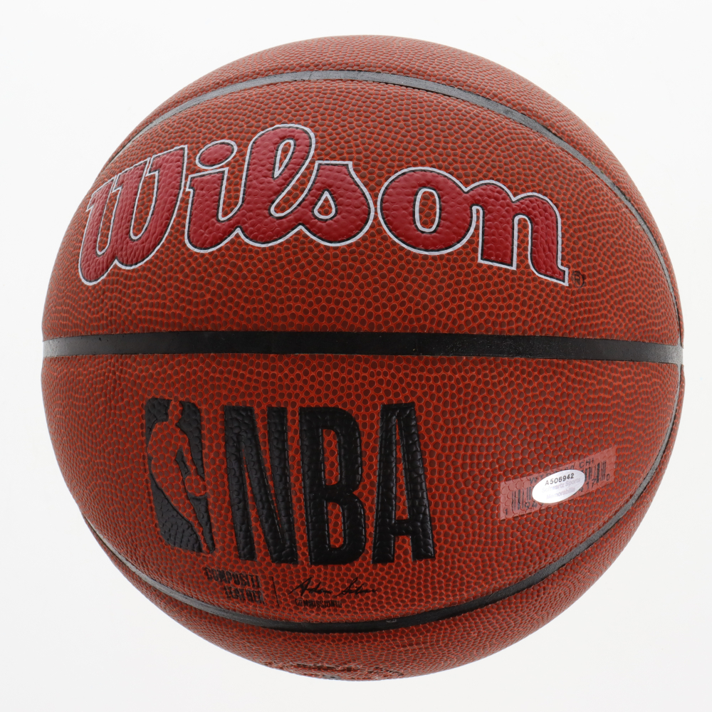 Dennis Rodman Signed Bulls Logo NBA Basketball (Schwartz) | Pristine ...