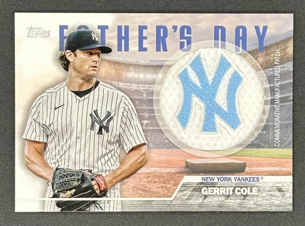 Gerrit Cole 2023 Topps Father's Day Commemorative Team Patches Blue # ...