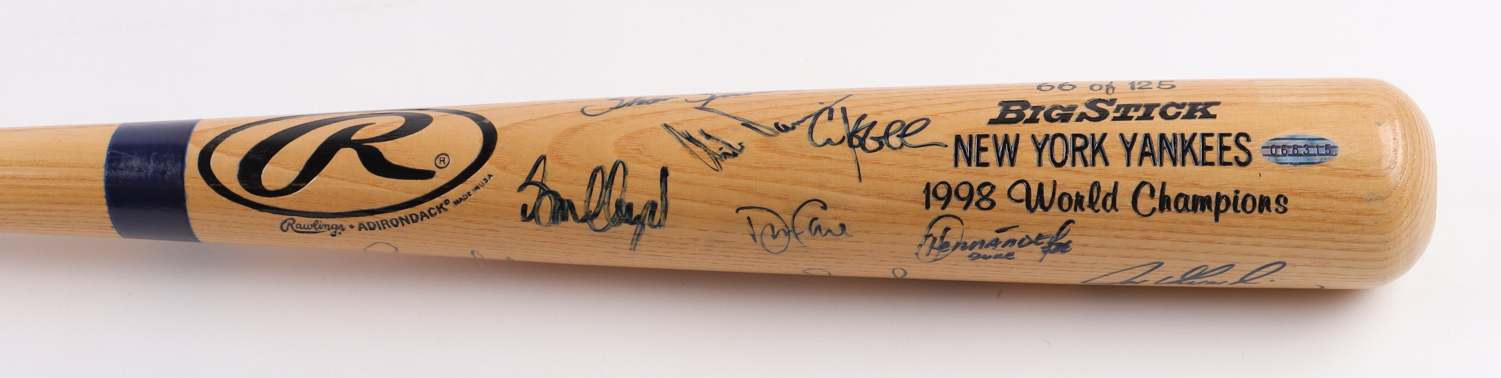 1998 Yankees World Series Champions LE Rawlings Pro Big Stick Baseball ...