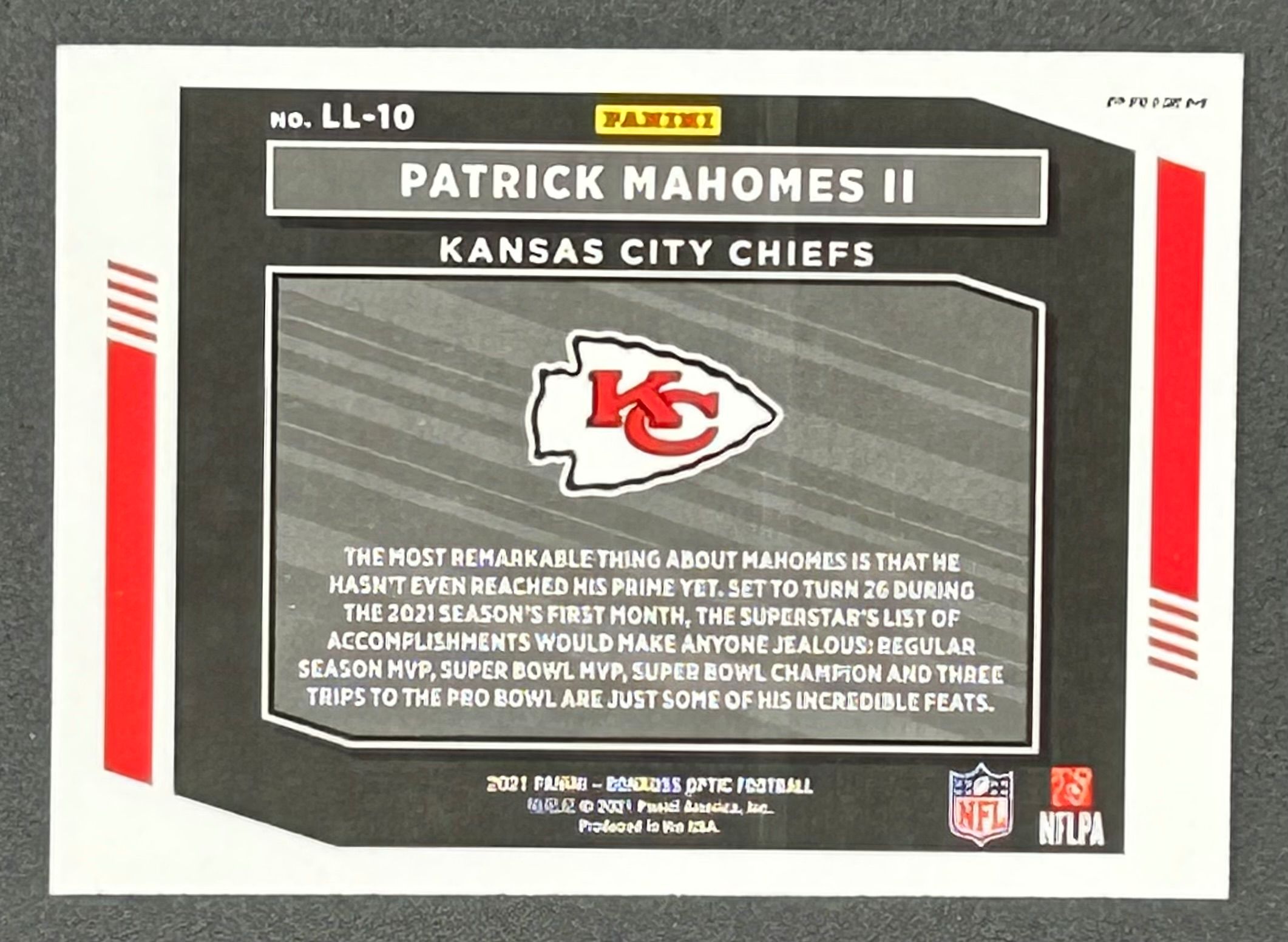Patrick Mahomes II 2021 Donruss Optic Legendary Logos #10 | Pristine ...