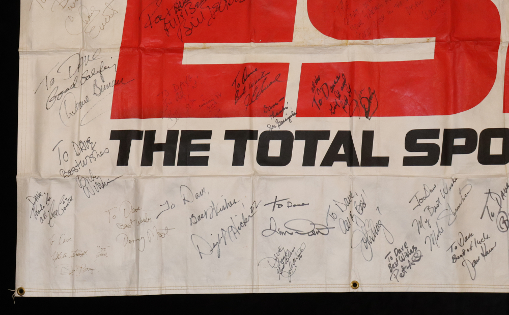Multi Sport Stars & Celebrities Signed "ESPN" Banner Signed By (55 ...