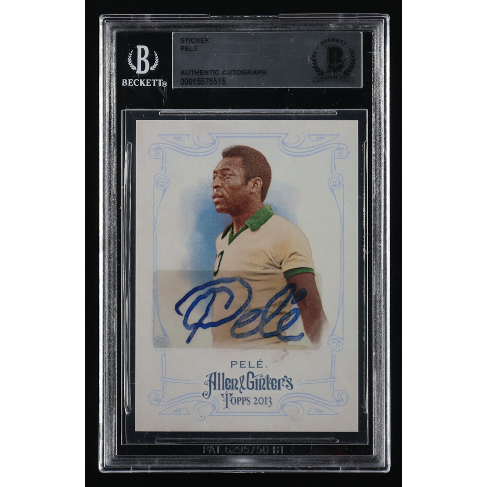 Pele Signed Sticker on 2013 Topps Allen and Ginter #130A (BGS ...