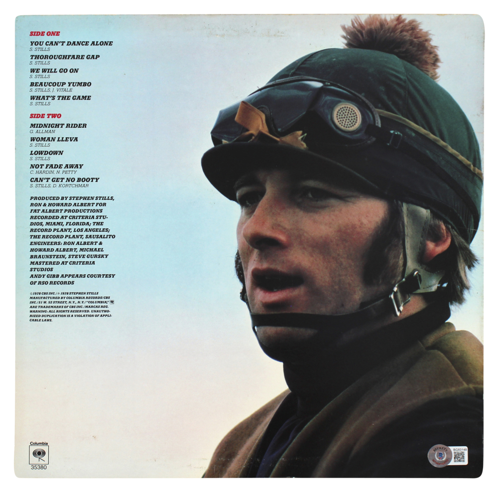 Stephen Stills Signed "Thoroughfare Gap" Album Cover (Beckett ...