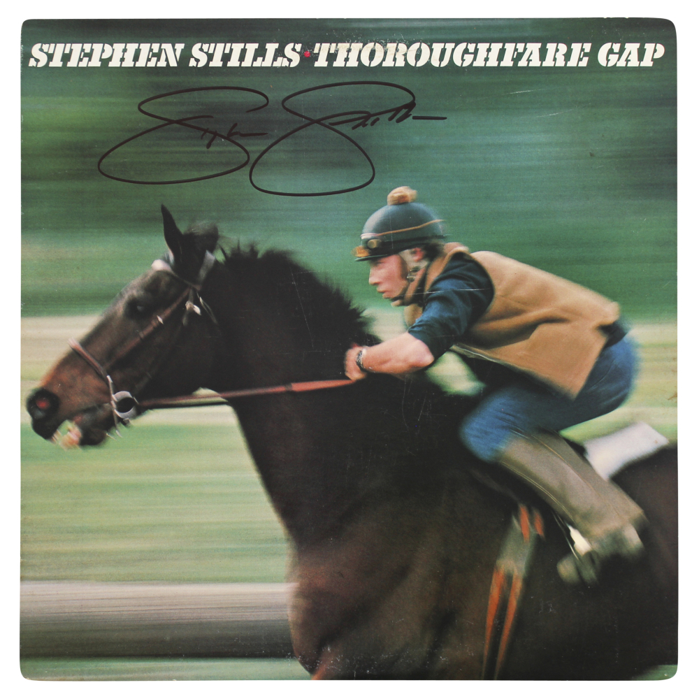 Stephen Stills Signed "Thoroughfare Gap" Album Cover (Beckett) | Pristine Auction