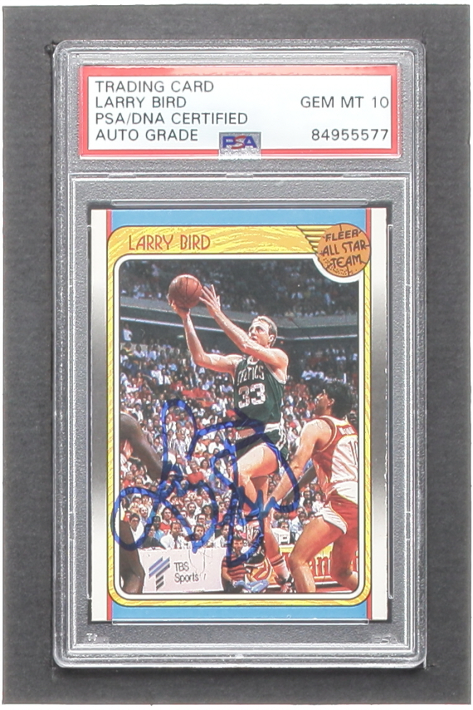 Larry Bird Signed 1988-89 Fleer #124 AS (PSA | Autograph Graded PSA 10 ...