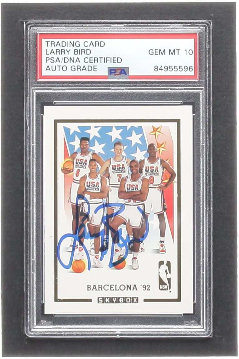 Larry Bird Signed 1992 SkyBox USA #NNO Team Card (PSA | Autograph ...