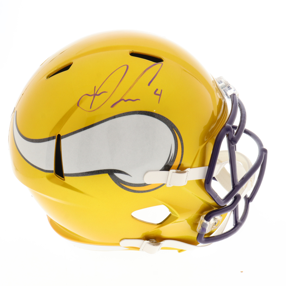 Dalvin Cook Signed Vikings Full-Size Flash Alternate Speed Helmet ...