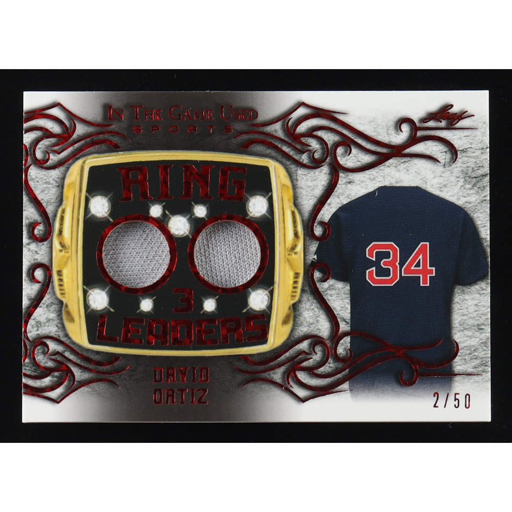David Ortiz 2022 Leaf Game Used Ring 3 Leaders #RL-06 #2/50 | Pristine ...
