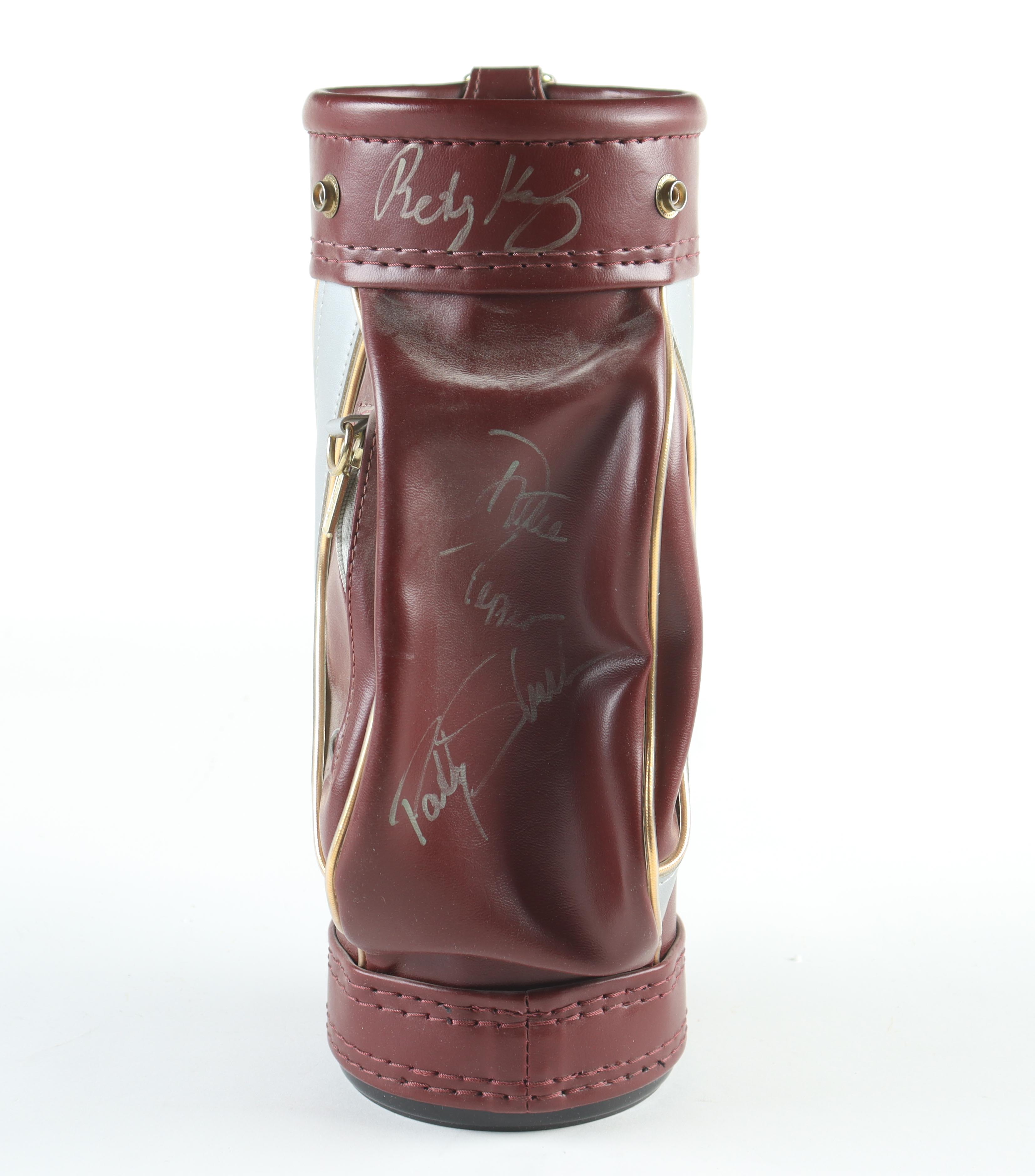 PGA Golfers & Stars Mini Golf Bag Signed by (9) with Karrie Webb, Jan ...