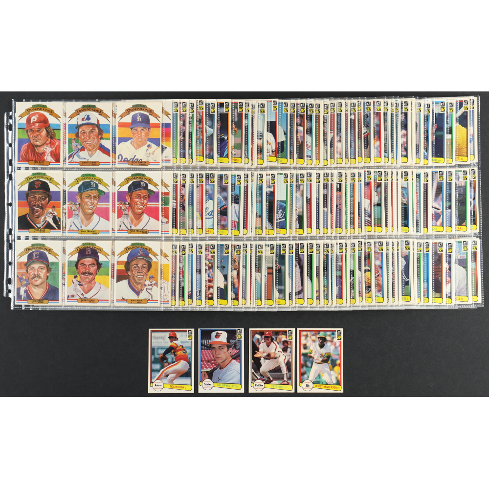 1982 Donruss Baseball Complete Set Of (653) Cards With Cal Ripken #405