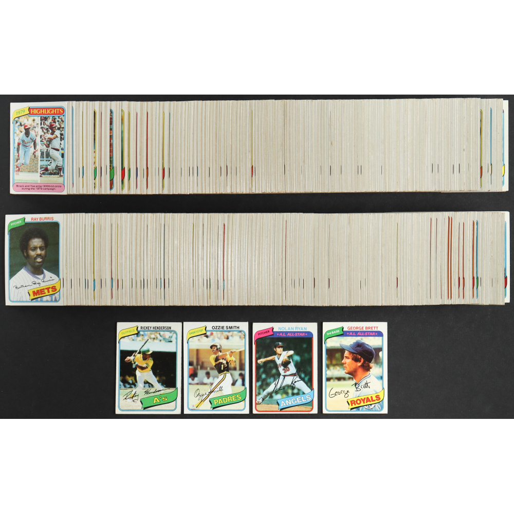 1980 Topps Baseball Complete Set of (726) Cards with Rickey Henderson ...