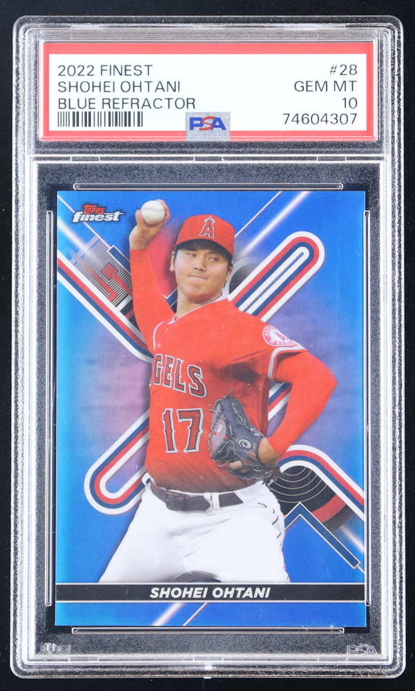 Shohei Ohtani 2022 Finest Blue Refractors #28 #054/150 (PSA 10 ...
