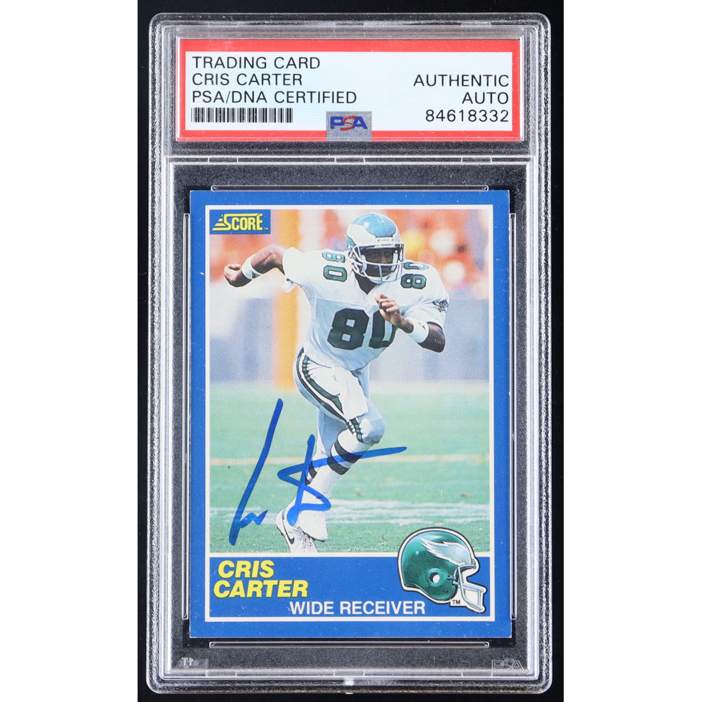 Cris Carter Signed 1989 Score #72 RC (PSA) | Pristine Auction