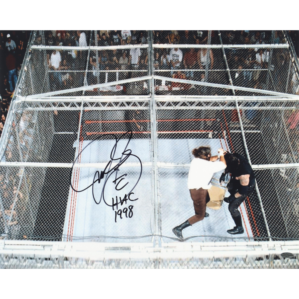 Mick Foley Signed WWE 16x20 Photo Inscribed "HIAC 1998" (Playball Ink ...