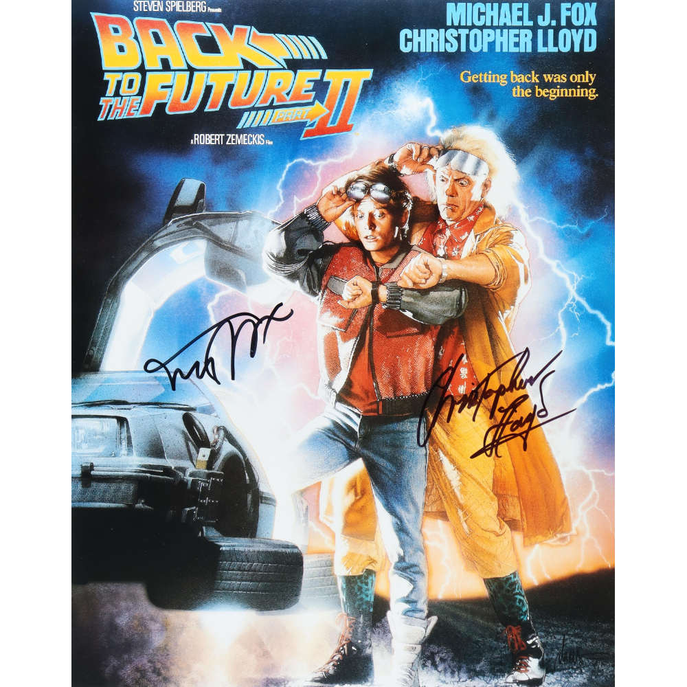 Michael J. Fox & Christopher Lloyd Signed "Back to the Future" 16x20 ...
