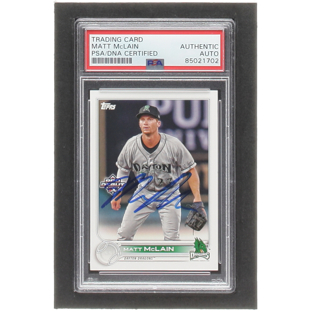 Matt McLain Signed 2022 Topps Pro Debut #PD110 RC (PSA) | Pristine Auction