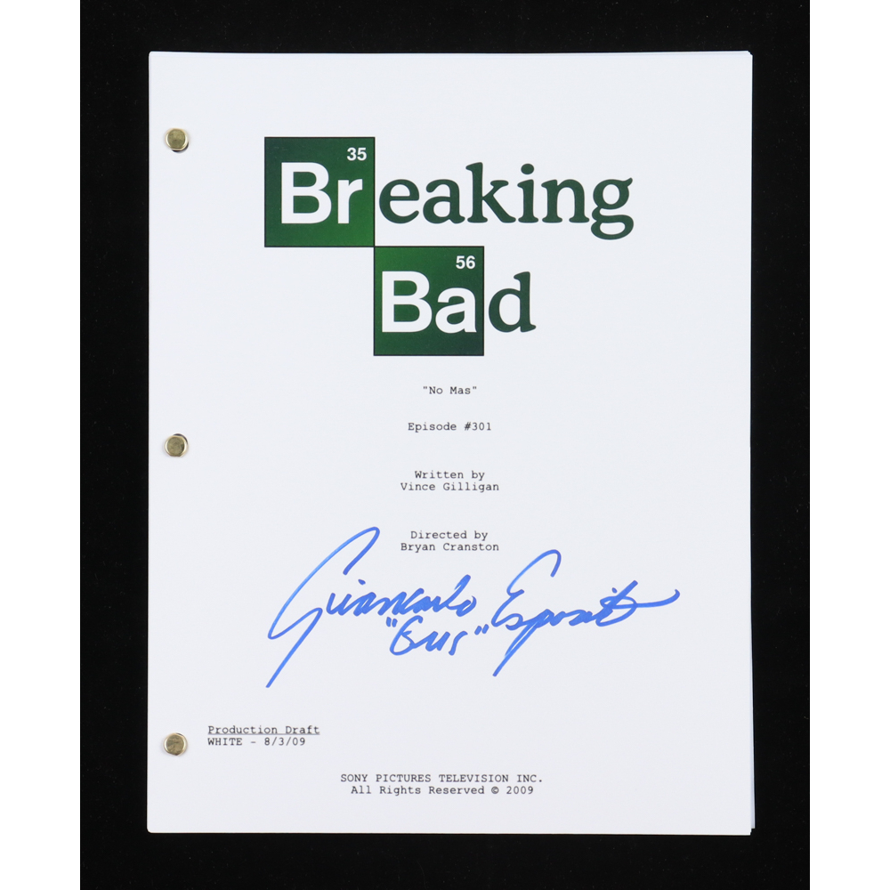 Giancarlo Esposito Signed "Breaking Bad" TV Script Inscribed "Gus ...