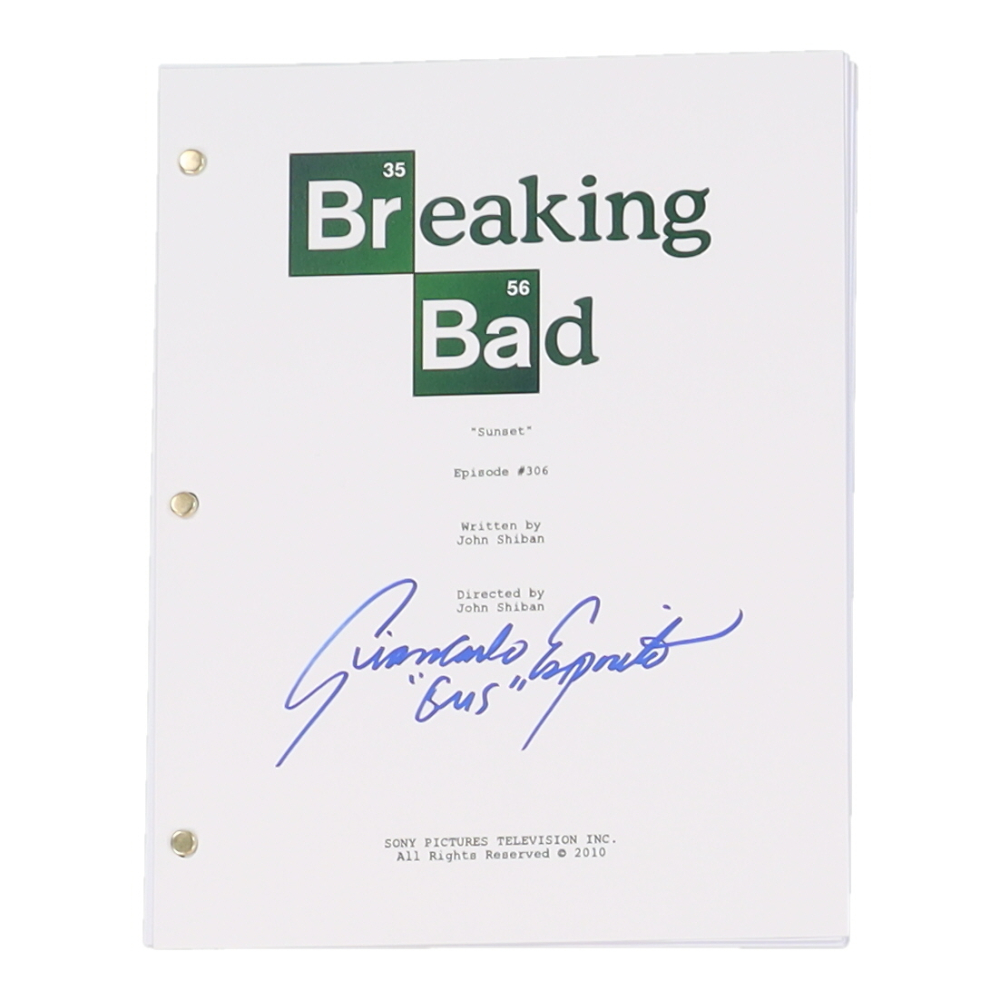 Giancarlo Esposito Signed "Breaking Bad" TV Script Inscribed "Gus" (ACOA) | Pristine Auction
