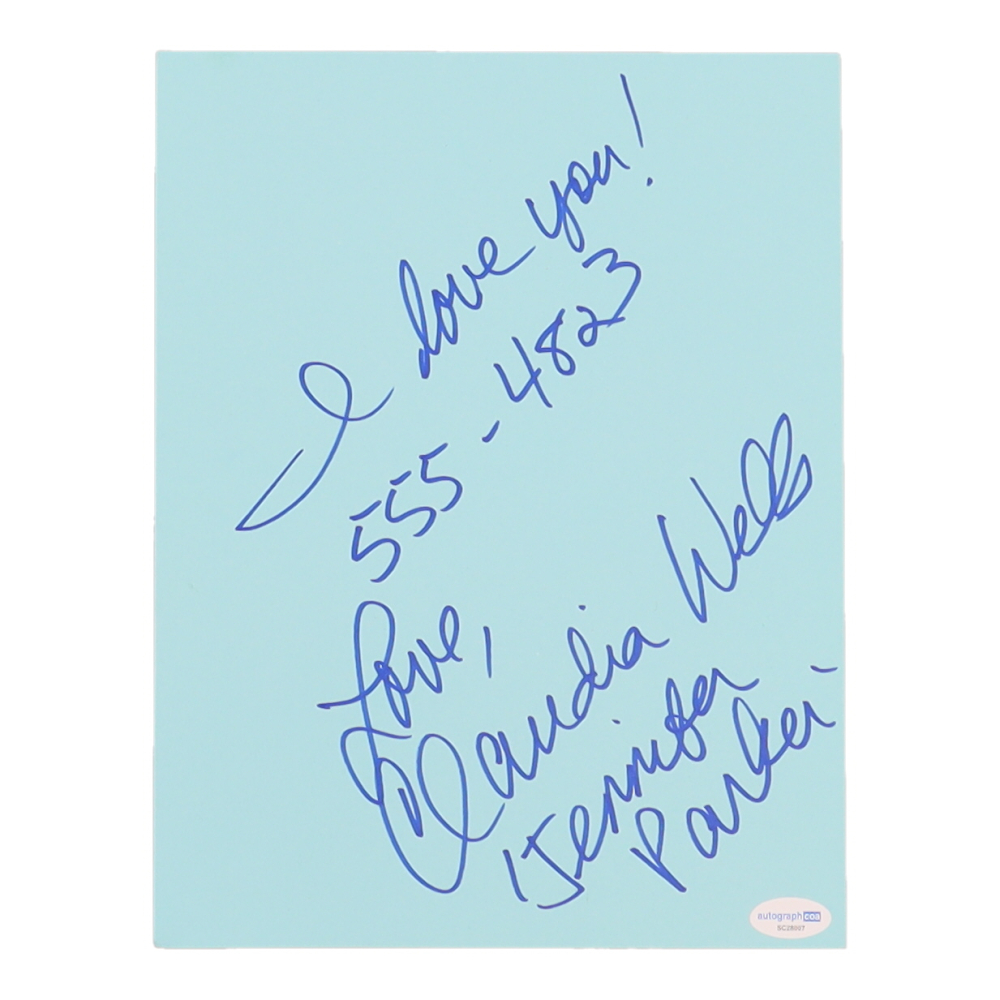 Claudia Wells Signed "Back to the Future" 8x10 Flyer Inscribed "I Love ...