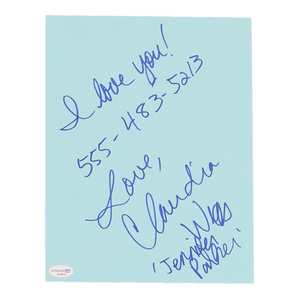 Claudia Wells Signed "Back to the Future" 8x10 Flyer Inscribed "I Love ...