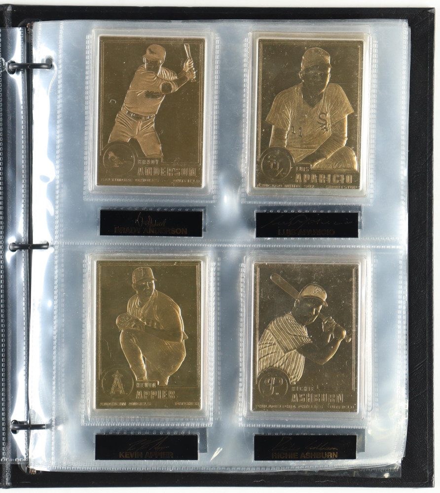Complete Set of (50) 1996-2003 Danbury Mint 22kt Gold Baseball Cards in ...