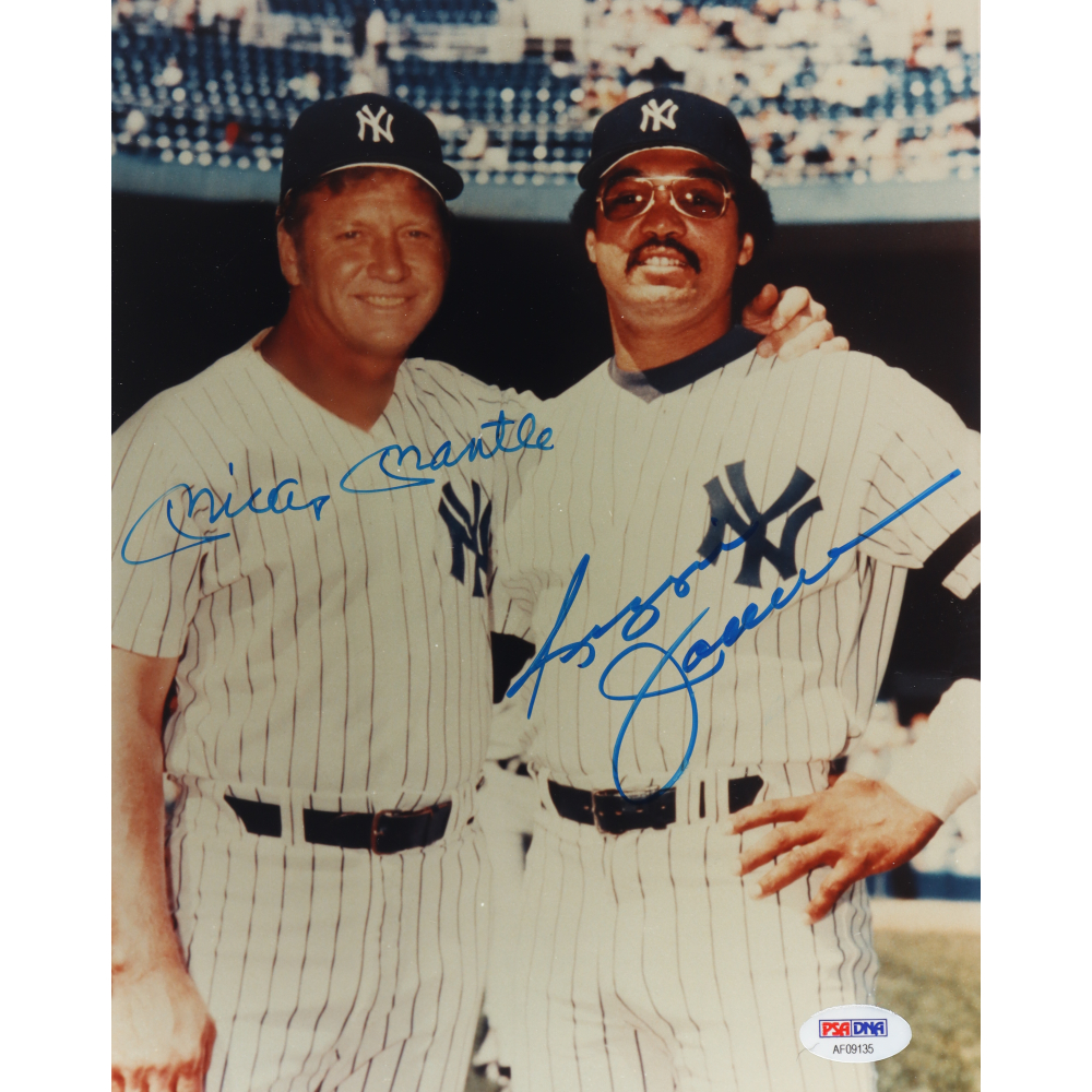Mickey Mantle & Reggie Jackson Signed Yankees 8x10 Photo (PSA ...