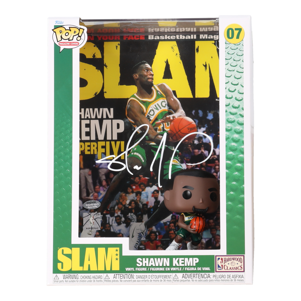 Shawn Kemp Signed Supersonics #07 NBA SLAM Funko Pop! Cover Vinyl ...