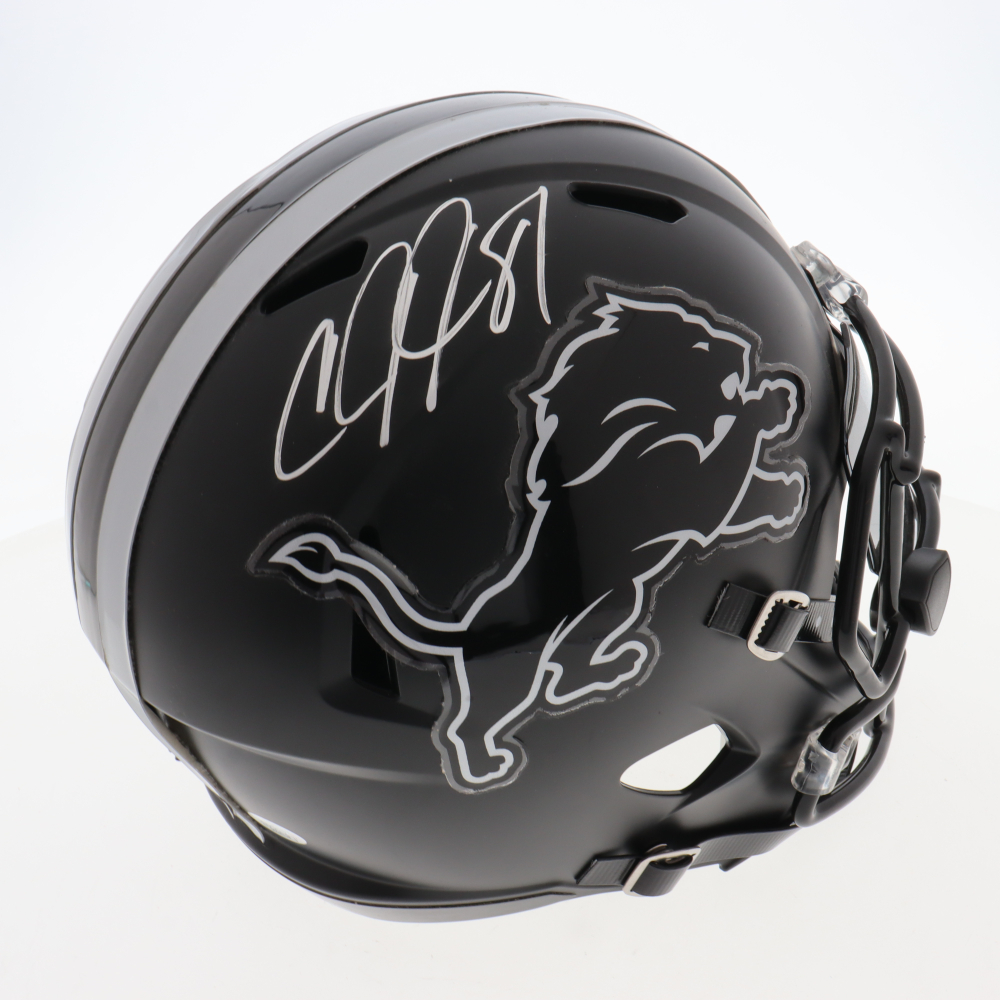 Calvin Johnson Signed Lions Full-Size Speed Helmet With Visor (JSA ...