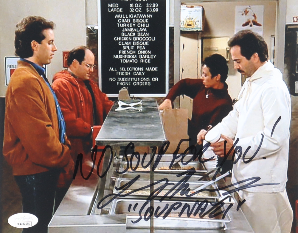 Larry Thomas Signed "Seinfeld" 8x10 Photo Inscribed "No Soup for You ...