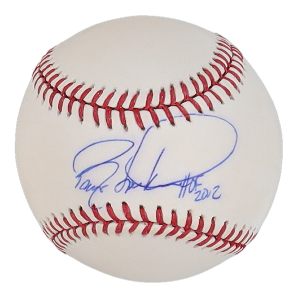 Barry Larkin Signed OML Baseball Inscribed "HOF 2012" (Steiner ...