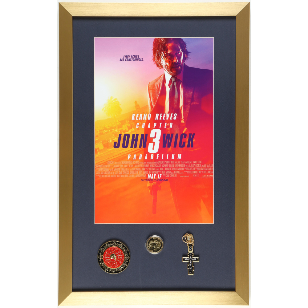 "John Wick: Chapter Two" Custom Framed Movie Poster Display with Blood ...