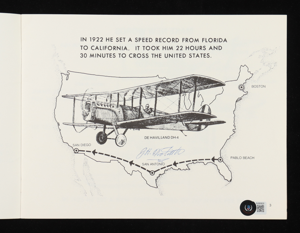 James H. Doolittle Signed Coloring Book with Program & Newspaper ...