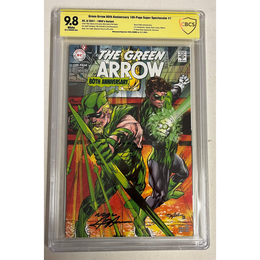 Neal Adams Signed 2021 "Green Arrow" 80th Anniversary #1 Comic Book ...
