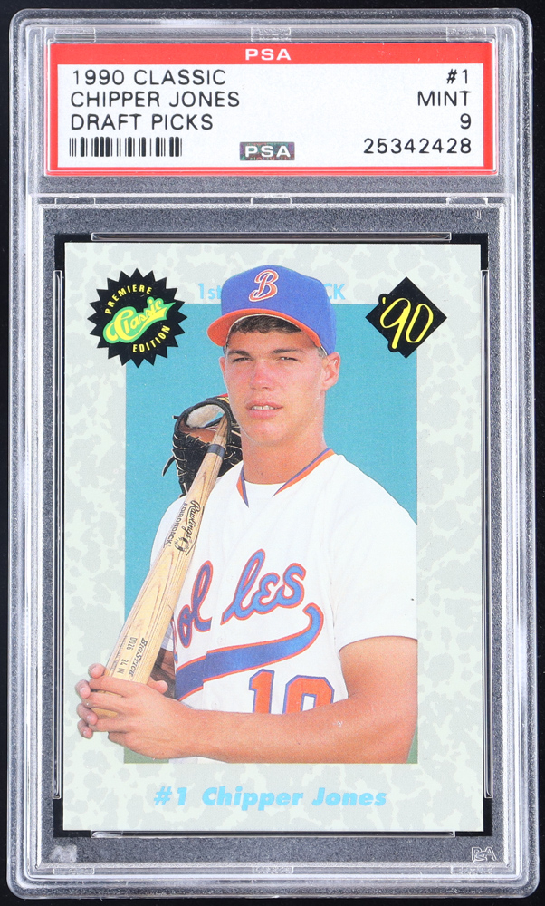 Chipper Jones 1990 Classic Draft Picks #1 RC (PSA 9) | Pristine Auction