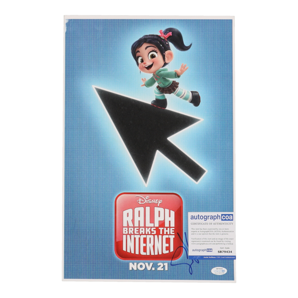 Sarah Silverman Signed "Wreck-It Ralph" 11x17 Photo (ACOA) | Pristine ...