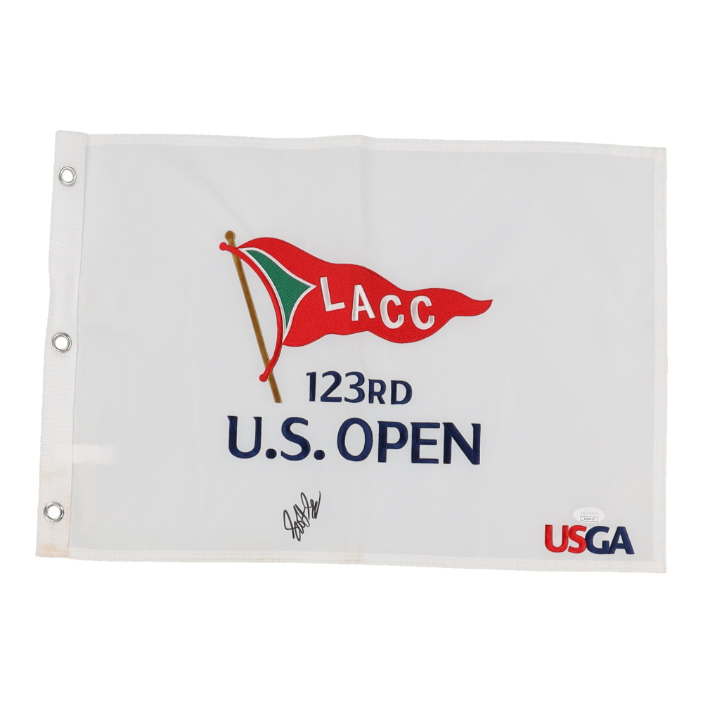 Scottie Scheffler Signed 123rd U.S. Open Pin Flag (JSA) | Pristine Auction