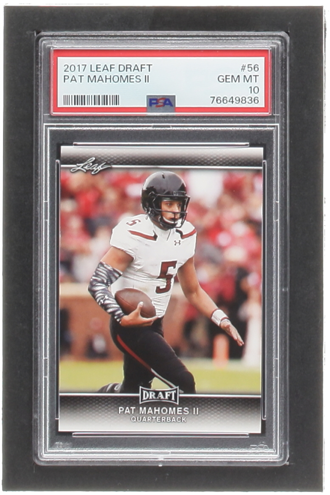 Patrick Mahomes II 2017 Leaf Draft #56 RC (PSA 10) | Pristine Auction