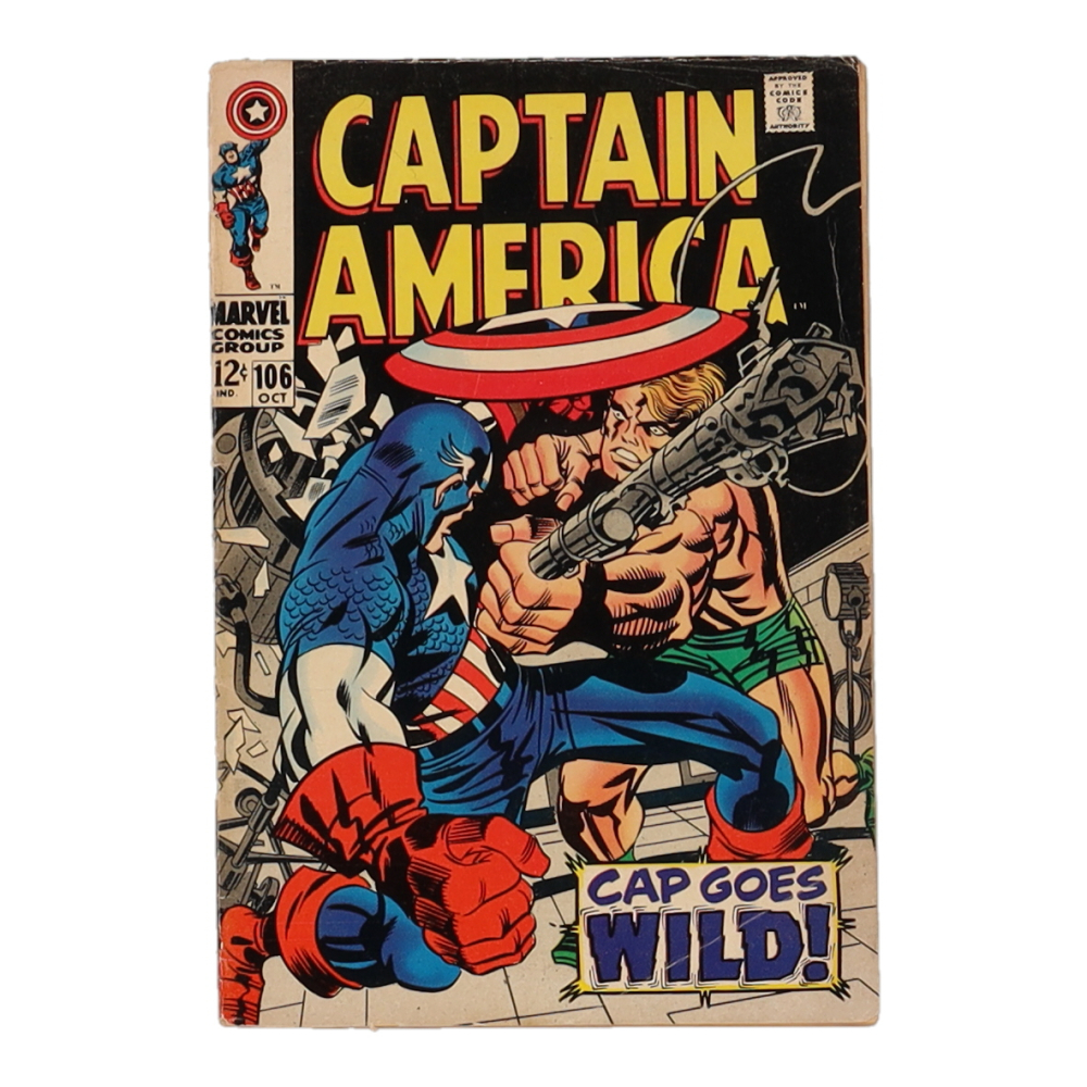 1968 Captain America Issue 106 Marvel Comic Book Pristine Auction 
