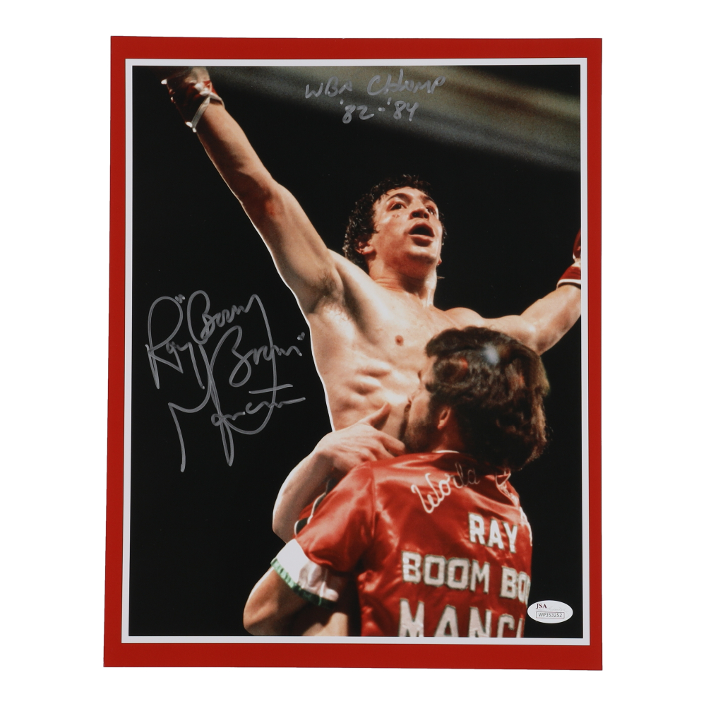 Ray "Boom Boom" Mancini Signed 11x14 Photo Inscribed "WBA Champ '82-'84 ...