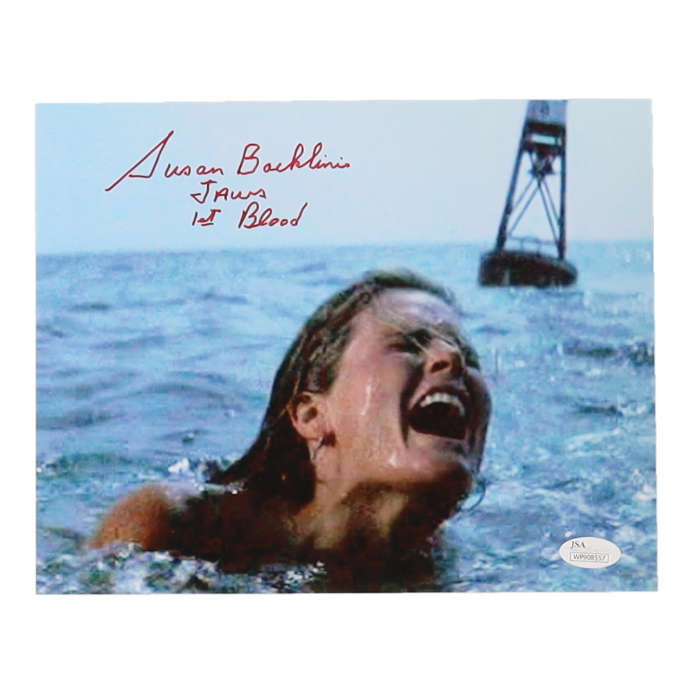 Susan Backlinie Signed "Jaws" 11x17 Photo Inscribed "Jaws" & "1st Blood ...