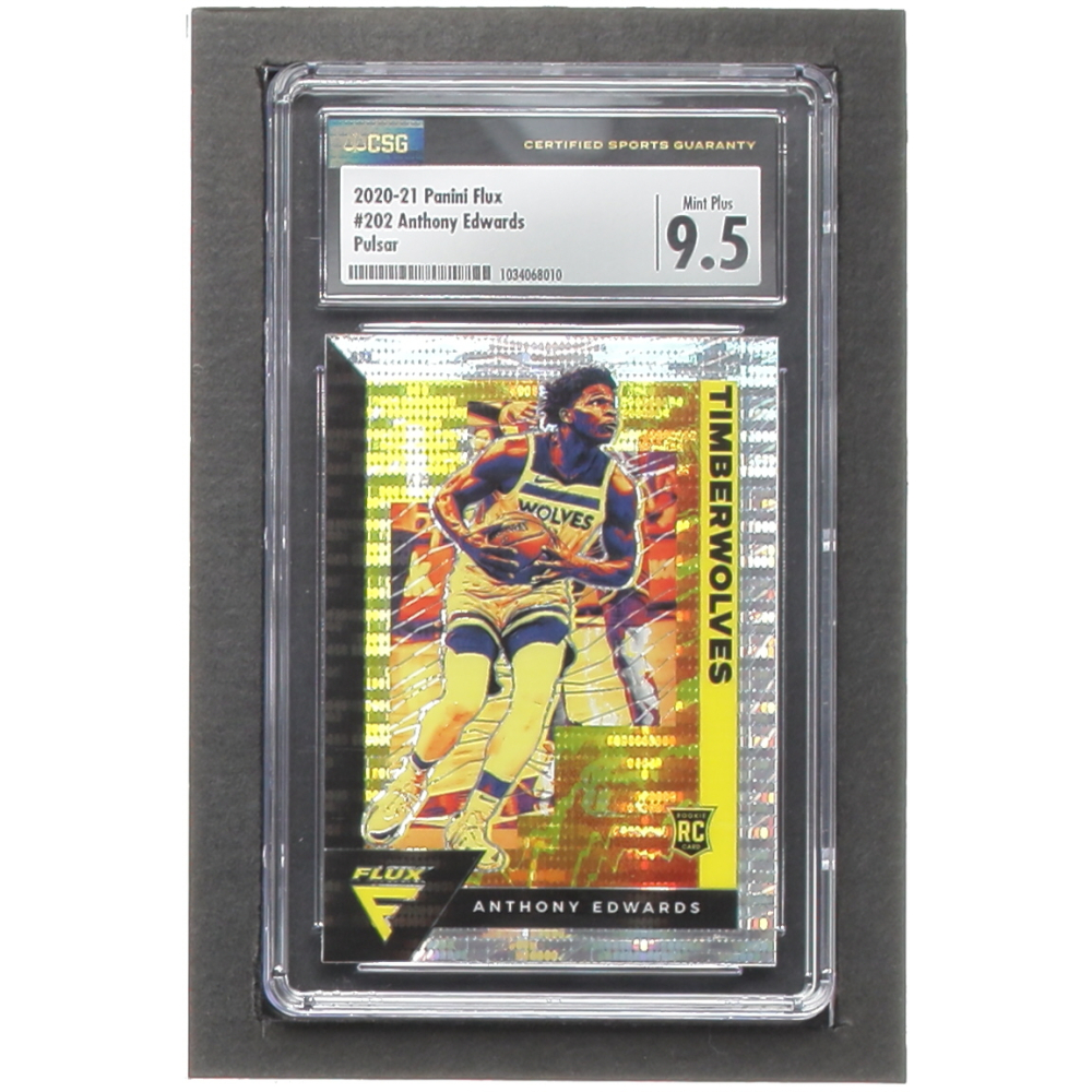 Anthony Edwards 2020-21 Panini Flux Factory Pulsar #202 RC (CSG 9.5) | Pristine Auction