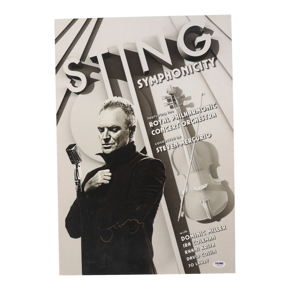 Sting Signed "Sting Symphonicity" 13x19 Photo (PSA) | Pristine Auction