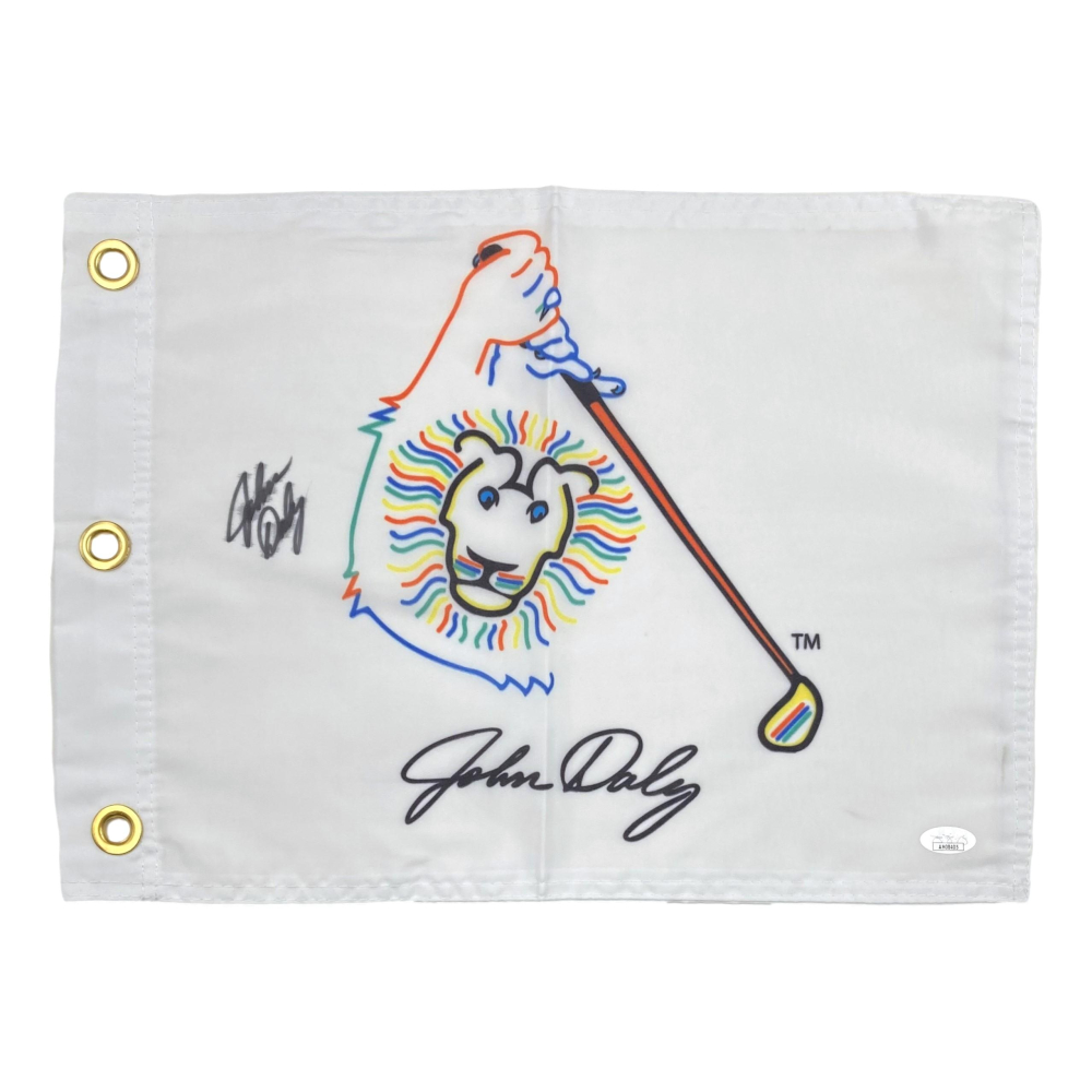 John Daly Signed John Daly Logo Golf Flag (JSA) | Pristine Auction