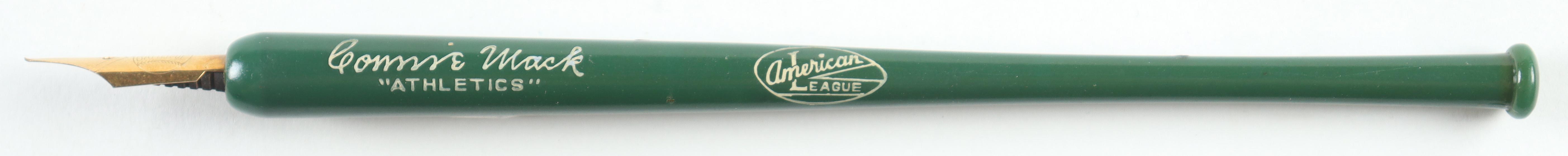 Connie Mack Athletics Green Bat Fountain Pen | Pristine Auction