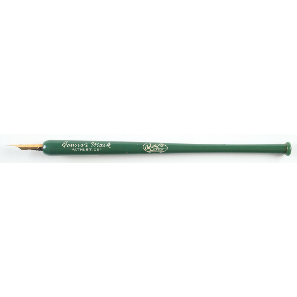 Connie Mack Athletics Green Bat Fountain Pen | Pristine Auction