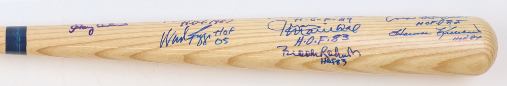 Baseball Hall of Famers Signed Rawlings Adirondack Baseball Bat Signed by (18) with Carl ...